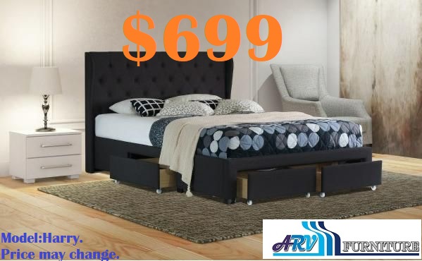 PLATFORM-BED-DRAWERS-VELVET-BEDROOM-ARV-FURNITURE-MISSISSAUGA-ONTARIO ...